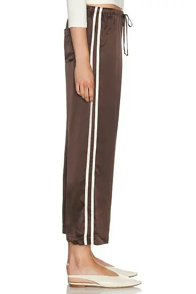 Donni. The Silk Stripe Crop Pant
