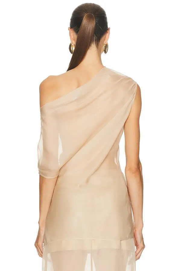 EAVES Saeunn Asymmetrical Top - Champagne