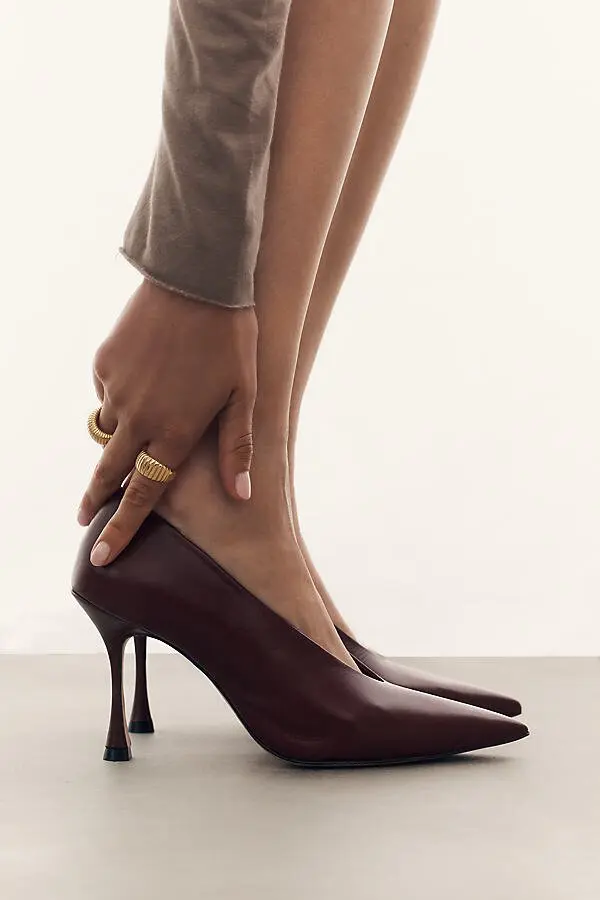 Anthropologie Pointed-toe Pumps - Wine