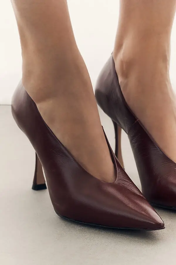 Anthropologie Classic Pointed-toe Pumps - Wine