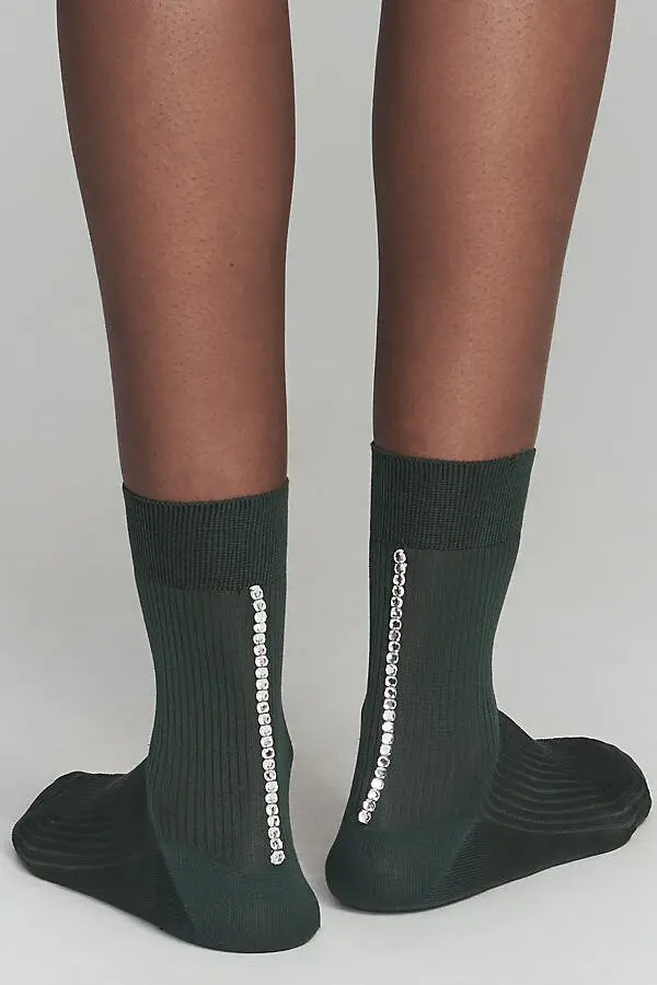 Maria La Rosa Hollywood Silk Blend Socks - Hunter Green