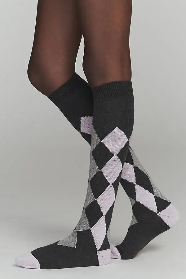 Maria La Rosa Argyle Knee-high Socks