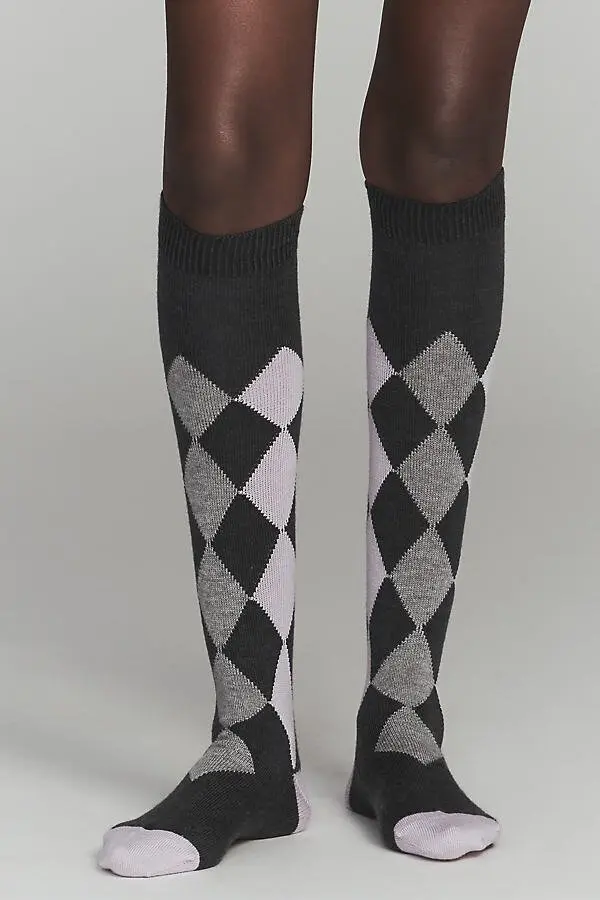Maria La Rosa Argyle Knee-high Socks