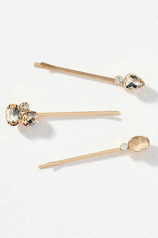 VIOLET & BROOKS Skylar Crystal Bobby Pin Set - Blush Pink