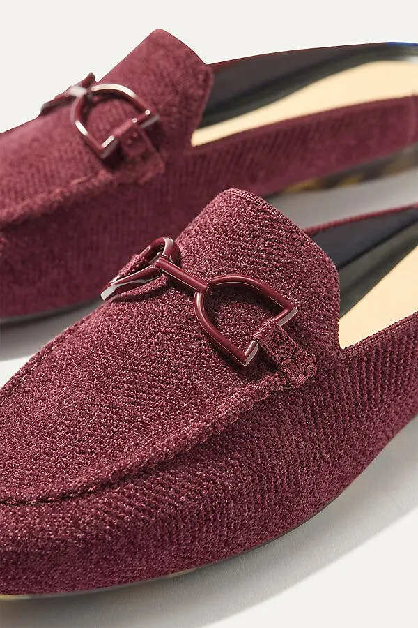 Rothy's The Revelvet™ Double Bit Loafer Mules - Wine