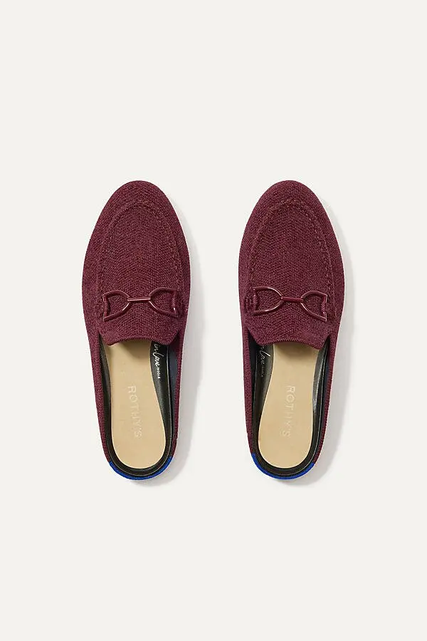 Rothy's The Revelvet™ Double Bit Loafer Mules - Wine