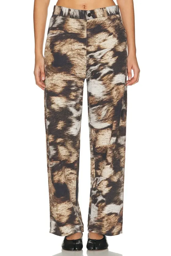 Carhartt Work In Progress Brandon Single Knee Wide Leg Trousers - Wild Dog Print