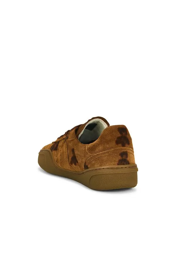 Acne Studios Bars Bear Print Sneakers - Rust Brown