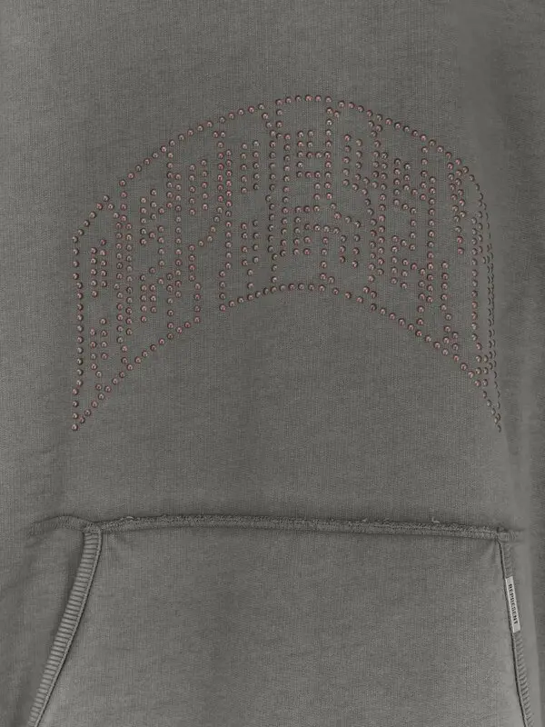 REPRESENT Embellished Cotton Hoodie - Grey
