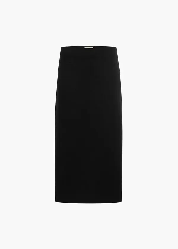 Khaite Patri Merino Wool Knit Skirt - Black