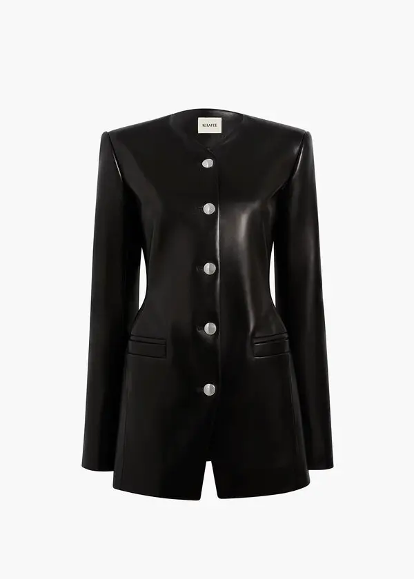 Khaite Naran Leather Jacket - Black