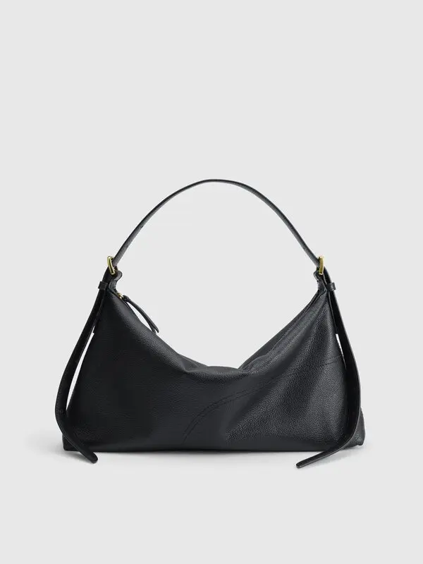 ATP ATELIER Castellare Grained Leather Shoulder Bag - Black