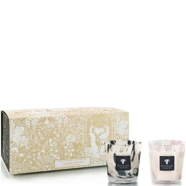 BAOBAB COLLECTION Candles Black & White Pearls Duo Max 08 - One-color