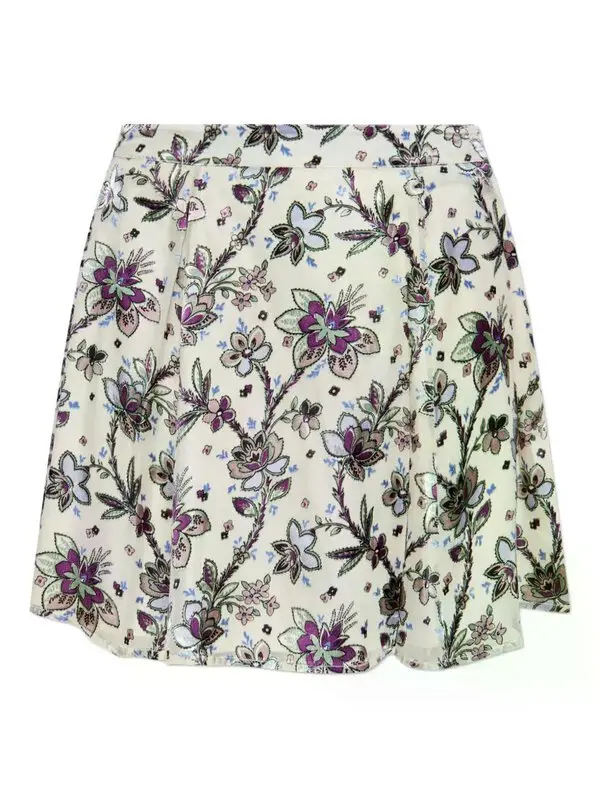 Kate Spade New York Floral-print A-line Skirt - Neutrals