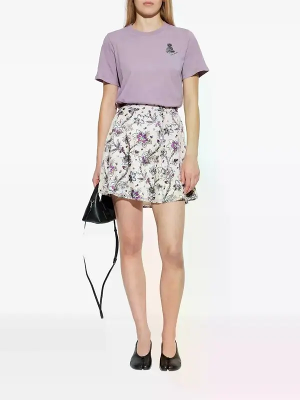 Kate Spade New York Floral-print A-line Skirt - Neutrals