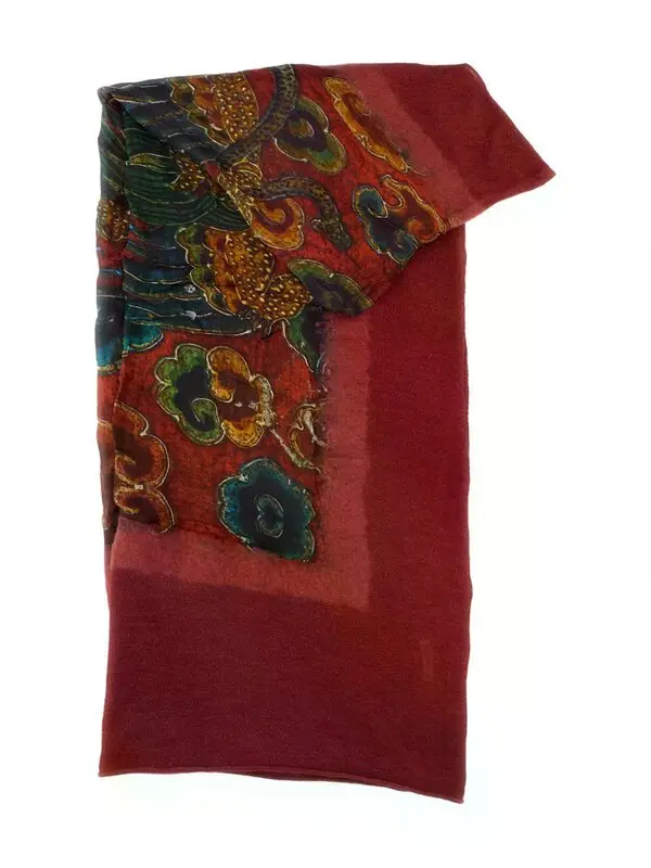 MIRROR IN THE SKY Floral Scarf - Red