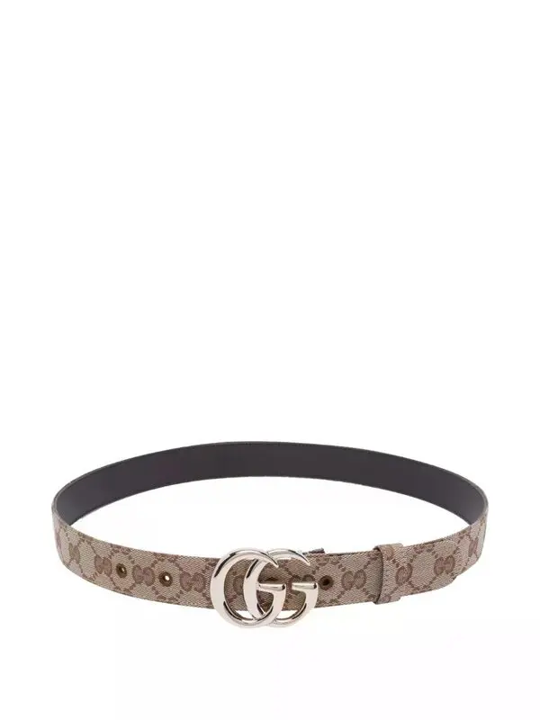 Gucci Gg Marmont Buckle Belt - Neutrals