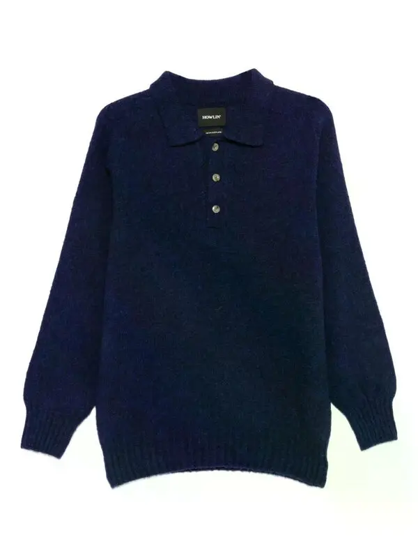 Howlin' Ghost Pressure Buttoned Polo Shirt - Blue