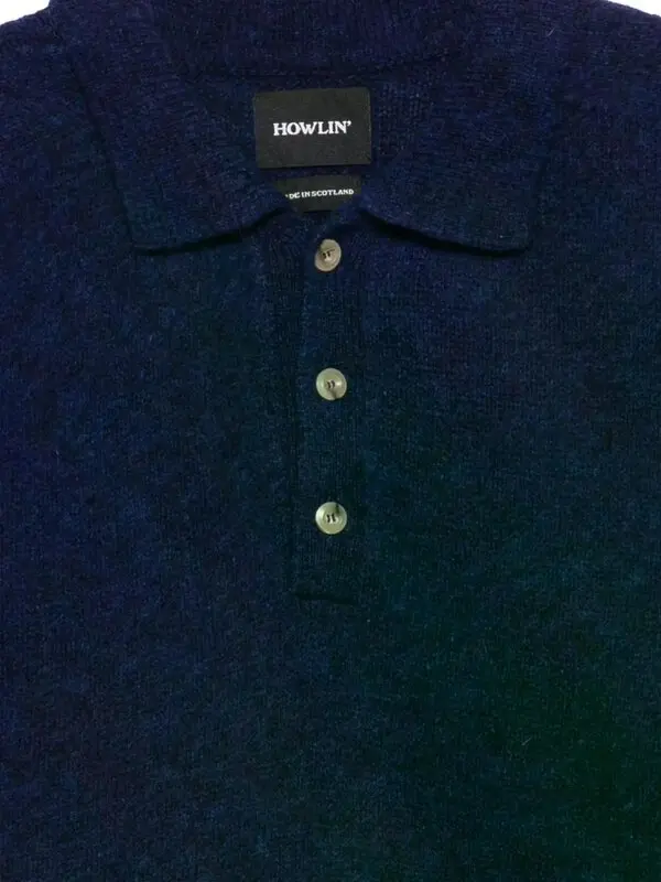 Howlin' Ghost Pressure Buttoned Polo Shirt - Blue