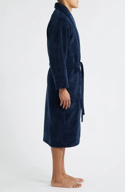 Daniel Buchler Mosaic Knit Robe - Dark Navy
