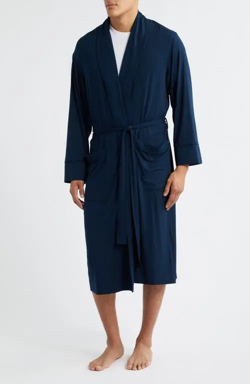 Daniel Buchler Modal & Silk Robe - Midnight