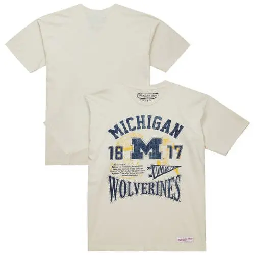 Mitchell & Ness Michigan Wolverines Heritage Scholar T-shirt