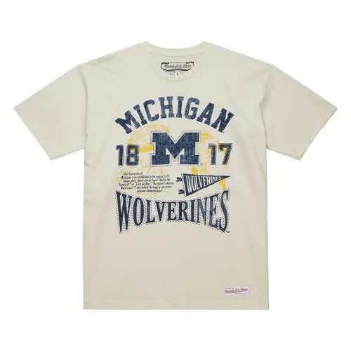 Mitchell & Ness Michigan Wolverines Heritage Scholar T-shirt