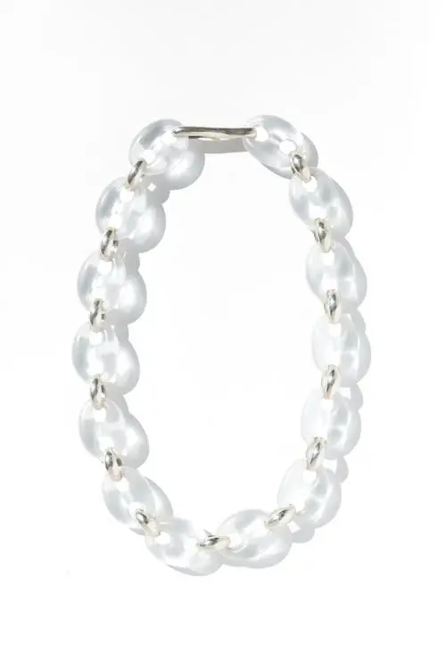 67JEWELRY Soet Resin Mariner Link Necklace - Silver