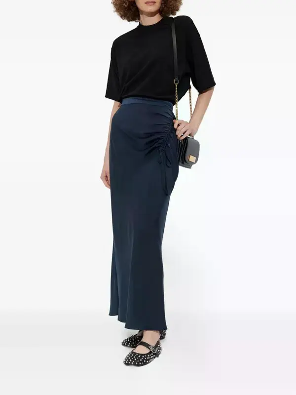 ALLSAINTS Drawstring Bias-cut Maxi Skirt