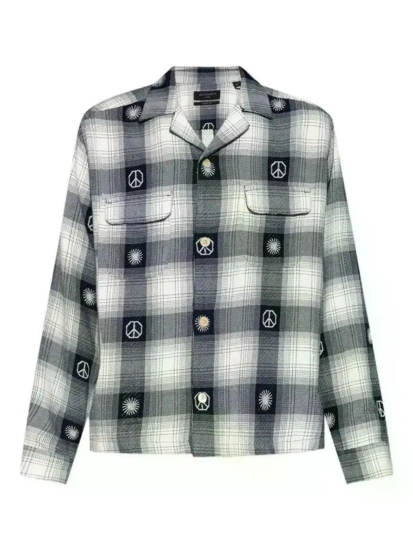 ALLSAINTS Peace-symbol Check Shirt
