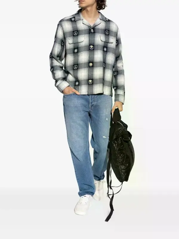 ALLSAINTS Peace-symbol Check Shirt