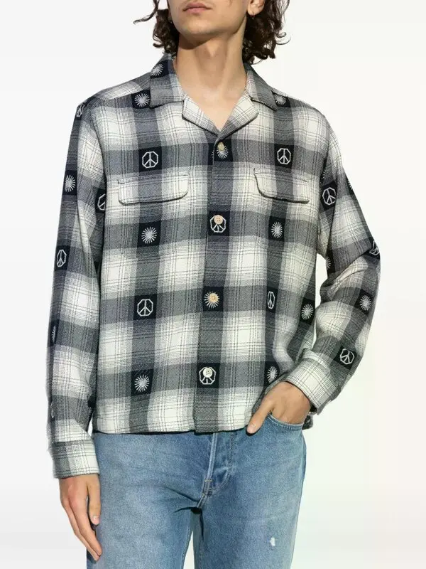 ALLSAINTS Peace-symbol Check Shirt