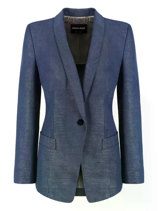 Giorgio Armani Single-breasted Denim Blazer