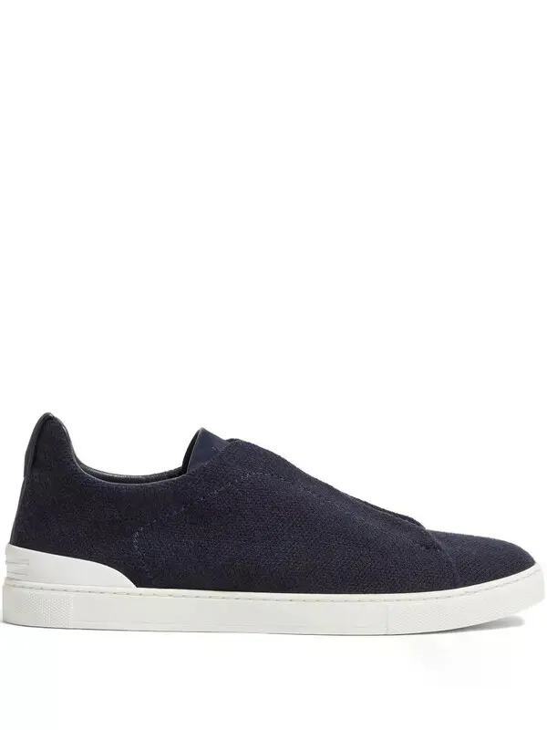Zegna Triple Stitch Oasi Sneakers - Blue
