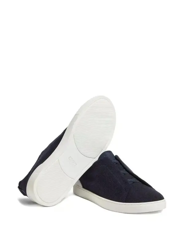 Zegna Triple Stitch Oasi Sneakers - Blue