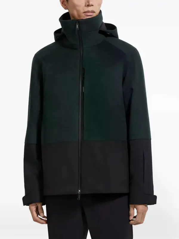 Zegna Oasi Two-tone Hooded Jacket - Green