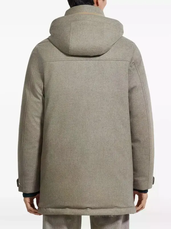 Zegna Hooded Wool Parka Coat