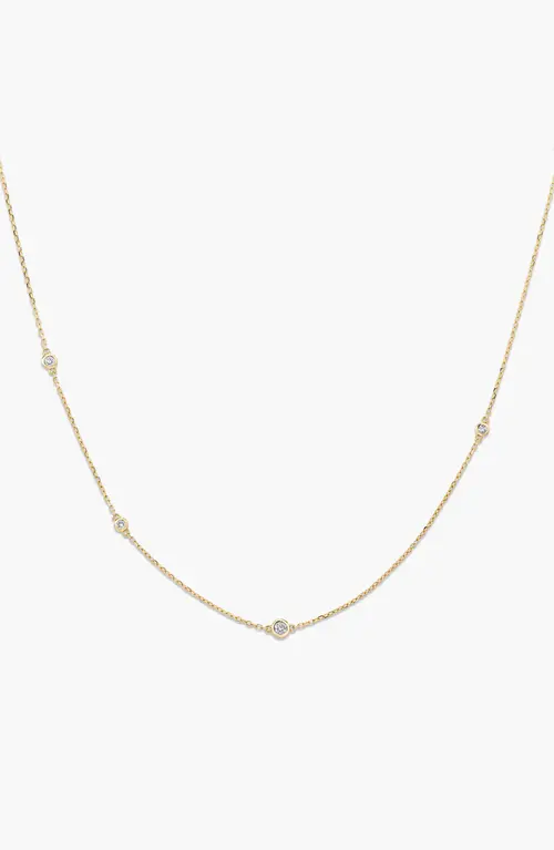 Mejuri Multi Station Diamond Necklace - Yellow Gold/diamond