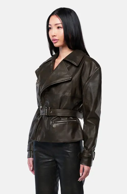 OW Daphne Faux Leather Jacket - Black