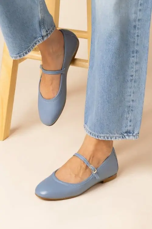 MENINA STEP Boheme Leather Mary Jane Flat