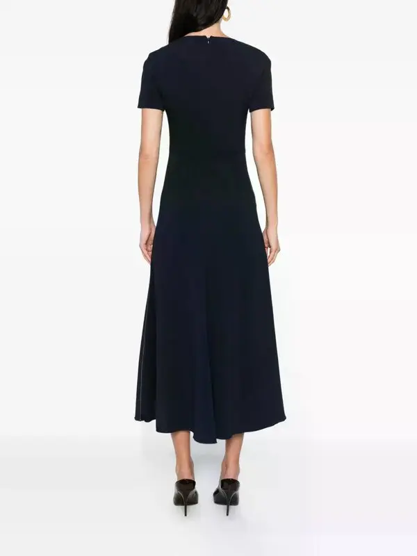 Victoria Beckham Gathered Midi Dress - Blue