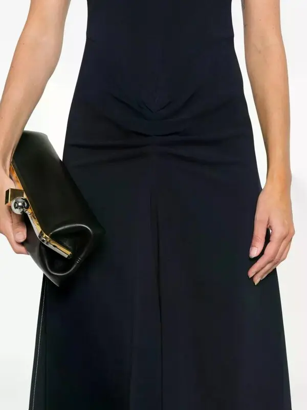 Victoria Beckham Gathered Midi Dress - Blue