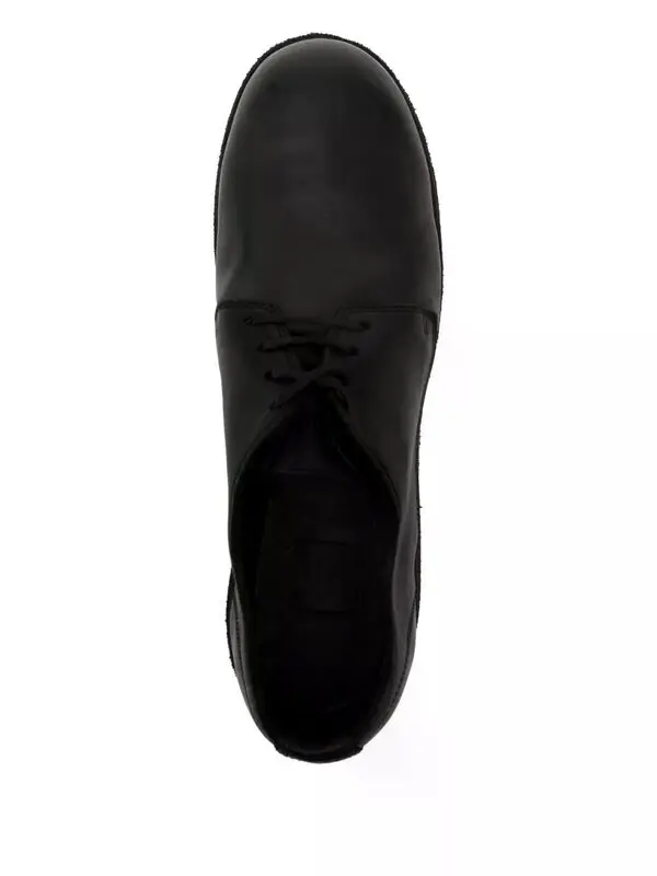 Guidi Leather Derby Shoes - Black