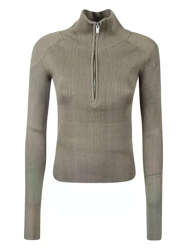 IRO PARIS Ribbed Knit Zip Sweater