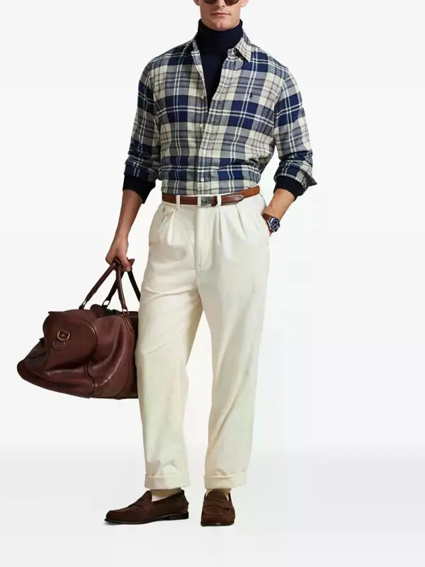 Polo Ralph Lauren Button-down Collar Plaid Shirt - Blue