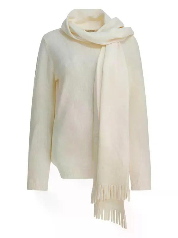 SANDBEIGE Scarf-detail Sweater