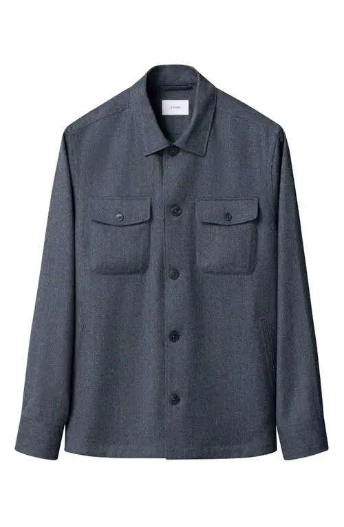 Eton Merino Wool Flannel Overshirt