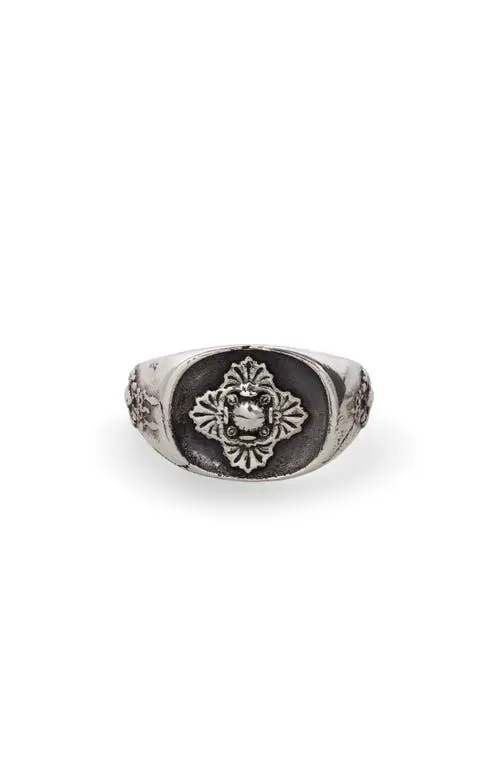 EX-A STUDIO Temple Signet Ring - Sterlling Silver