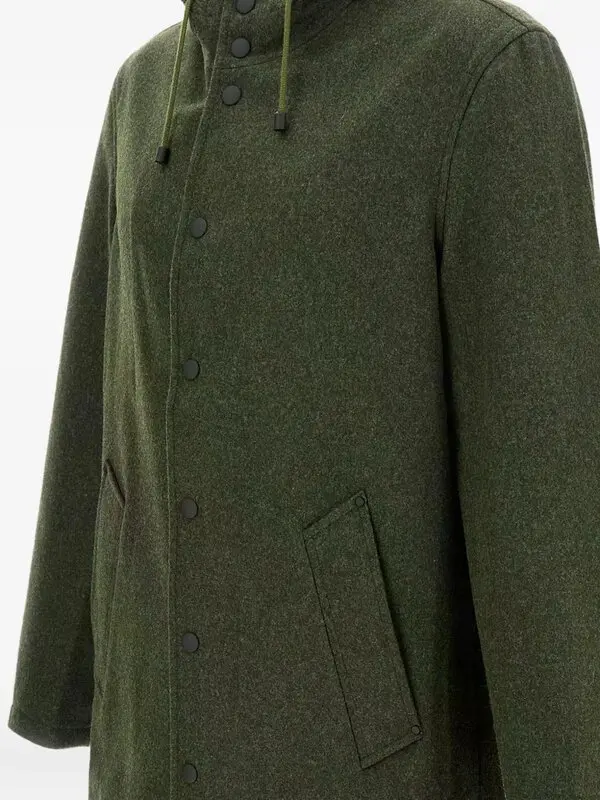 ALPE PIANO Hooded Wool Coat
