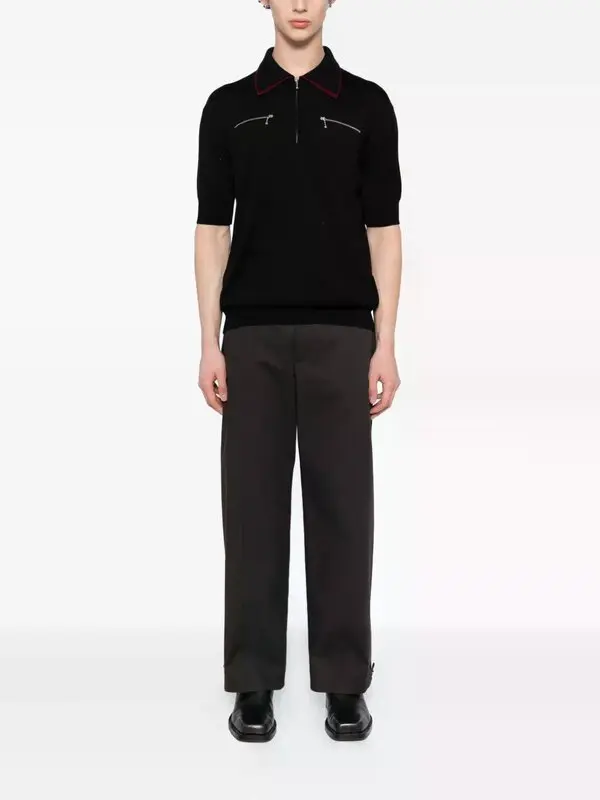 JIL SANDER Zip Collar Polo Shirt